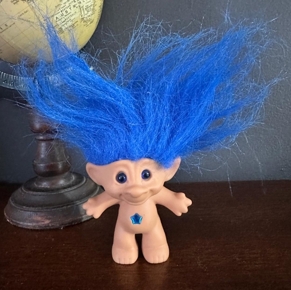 Trolls | Toys | Treasure Troll Blue Gem Lucky Vintage Figure Toy | Poshmark